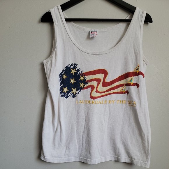 Anvil | Tops | Anvil Red Bar Size Medium American Flag Lauderdale By ...
